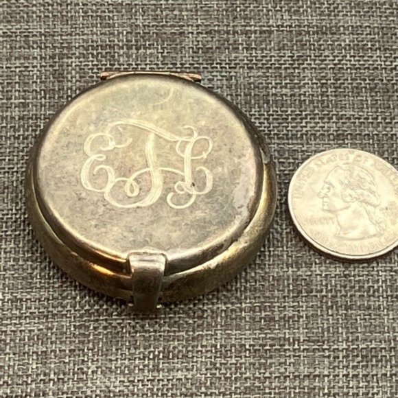 Vintage | Accessories | Elt Elf Monogrammed Case As Is Round Silver ...